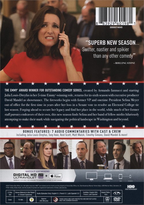 Veep: The Complete Sixth Season (DVD + Digital HD) (DVD 2016) | DVD Empire