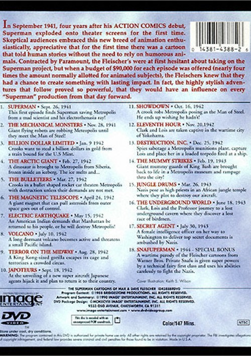 Superman Cartoons of Max & Dave Fleischer, The (DVD 1941) | DVD Empire