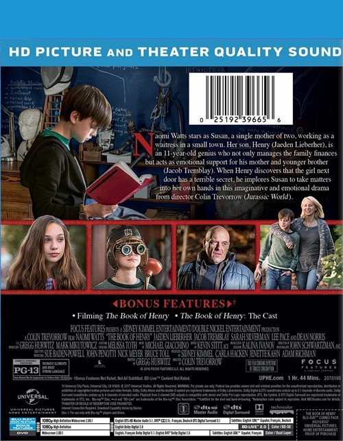 Book of Henry, The (Blu-ray + DVD + Digital HD) (Blu-ray 2017) | DVD Empire