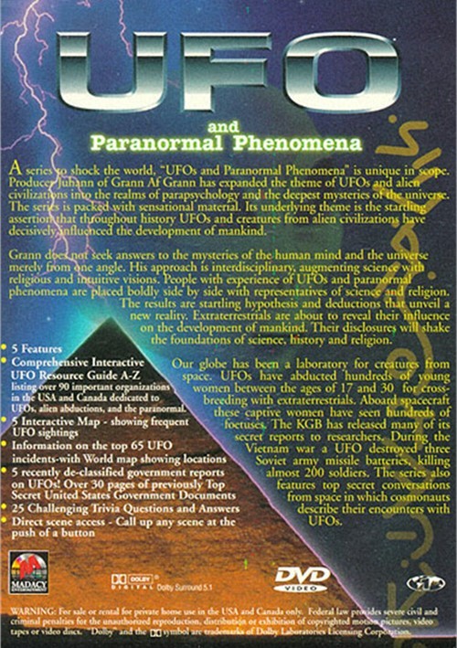 UFO & Paranormal Box Set (DVD 1998) | DVD Empire