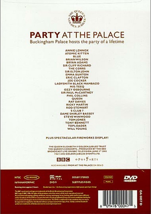 Party At The Palace: The Queen's Concerts - Buckingham Palace (DVD 2002 ...