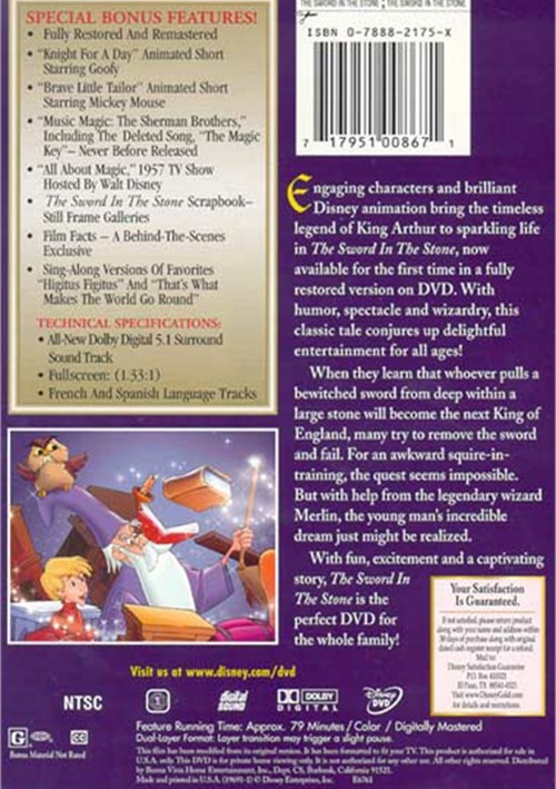 Sword In The Stone, The: Gold Collection (DVD 1963) | DVD Empire