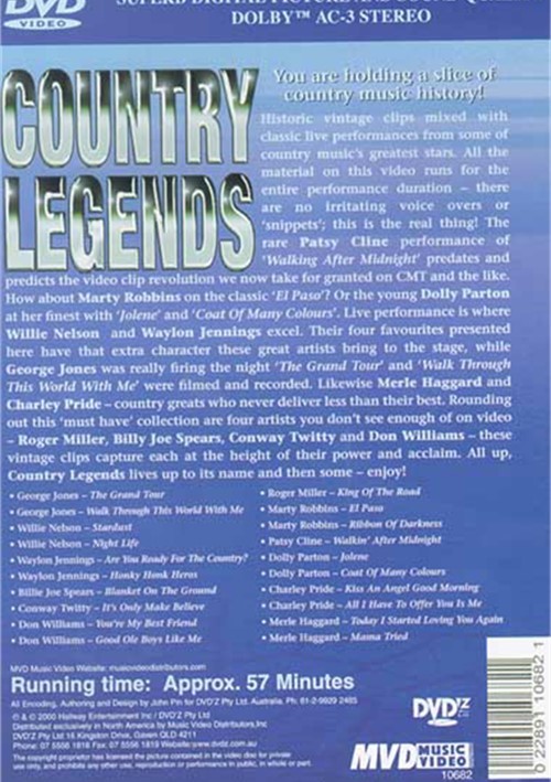 Country Legends (DVD 2000) | DVD Empire