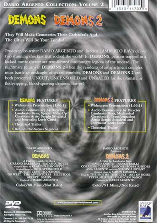 Dario Argento Collection 2: Demons/ Demons 2 (DVD 1986) | DVD Empire