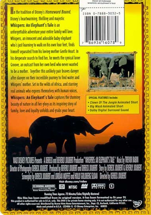 Whispers: An Elephant's Tale (DVD 2000) | DVD Empire