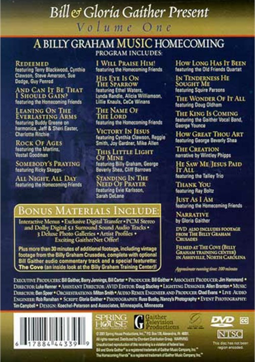 Billy Graham Music Homecoming #1 (DVD 2001) | DVD Empire