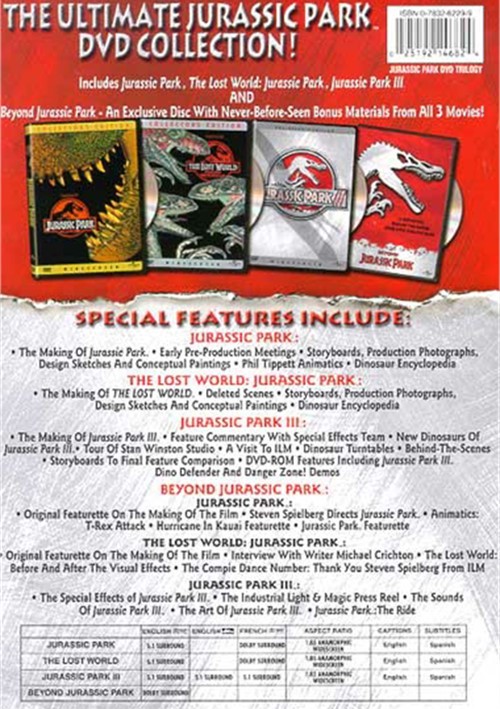 Jurassic Park Trilogy (DVD 2001) | DVD Empire