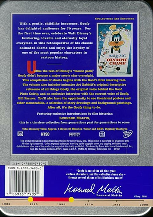 Complete Goofy, The: Walt Disney Treasures Limited Edition Tin (DVD ...