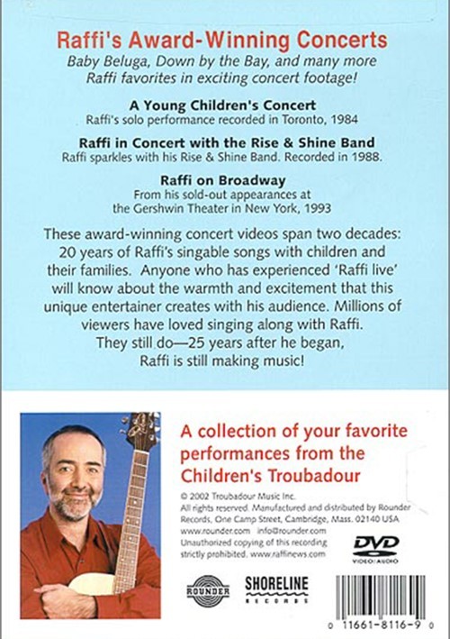 Raffi: In Concert (DVD 2002) | DVD Empire