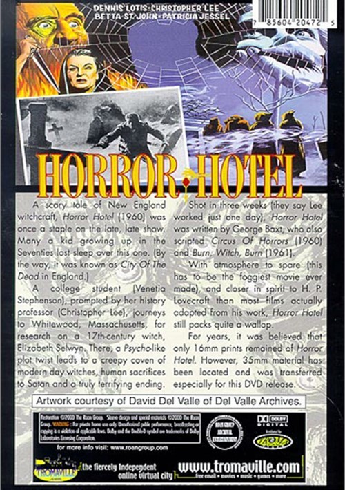 Horror Hotel (Troma) (DVD 1960) | DVD Empire
