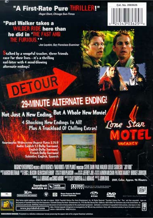 Joy Ride (DVD 2001) | DVD Empire