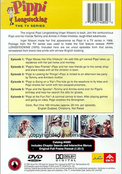Pippi Longstocking: The TV Series (DVD 1968) | DVD Empire