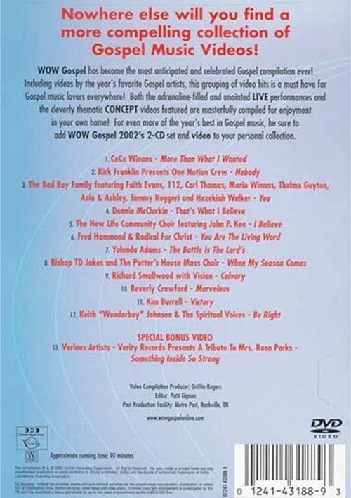 Wow Gospel 2002 (DVD 2002) | DVD Empire