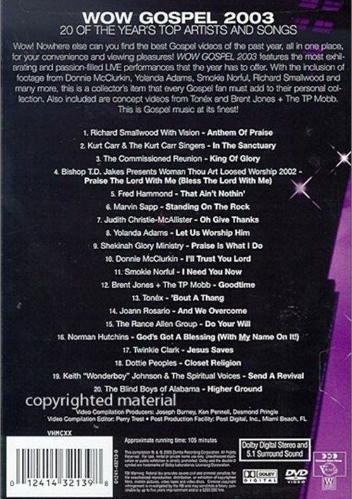 WOW Gospel 2003 (DVD 2003) | DVD Empire
