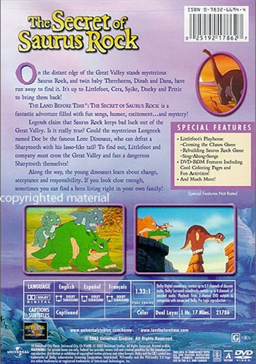 Land Before Time, The: The Secret Of Saurus Rock (DVD 2003) | DVD Empire