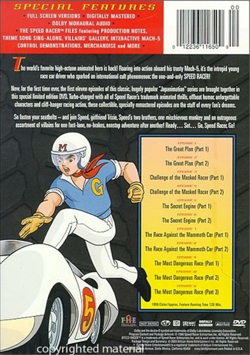Speed Racer: Volume 1 (DVD 1966) | DVD Empire
