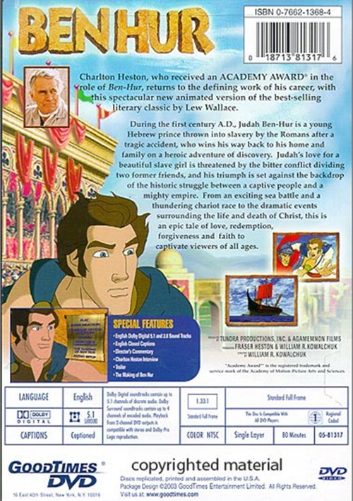 Ben Hur (Animated) (DVD 2003) | DVD Empire