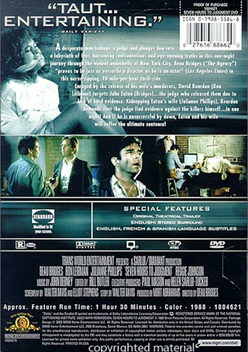 Seven Hours To Judgment (DVD 1988) | DVD Empire
