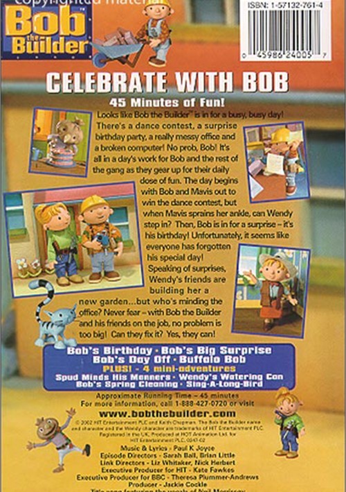 Bob The Builder: Celebrate With Bob (DVD 2002) | DVD Empire Bob The Builder: Celebrate With Bob (DVD 2002) | DVD Empire