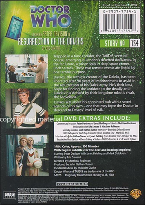 Doctor Who: Resurrection Of The Daleks (DVD 1984) | DVD Empire