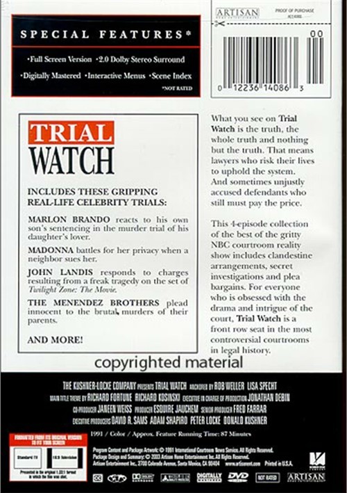Trial Watch (DVD 1991) | DVD Empire