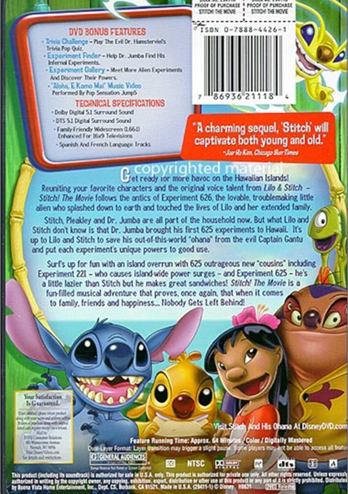 Stitch! The Movie (DVD 2003) | DVD Empire