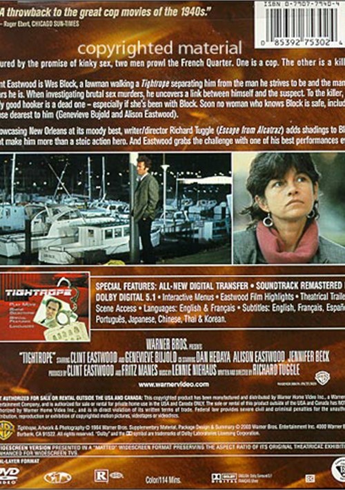 Tightrope (DVD 1984) | DVD Empire