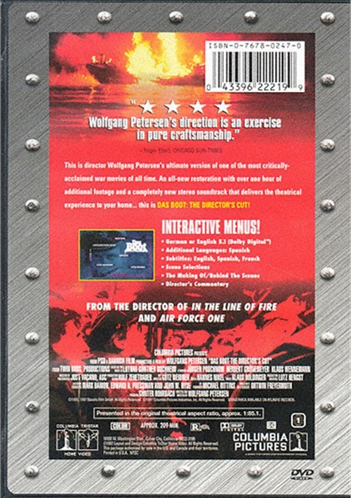 Das Boot: The Director's Cut (DVD 1985) | DVD Empire