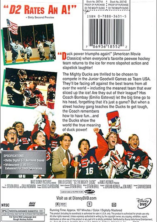D2: Mighty Ducks, The (DVD 1994) | DVD Empire