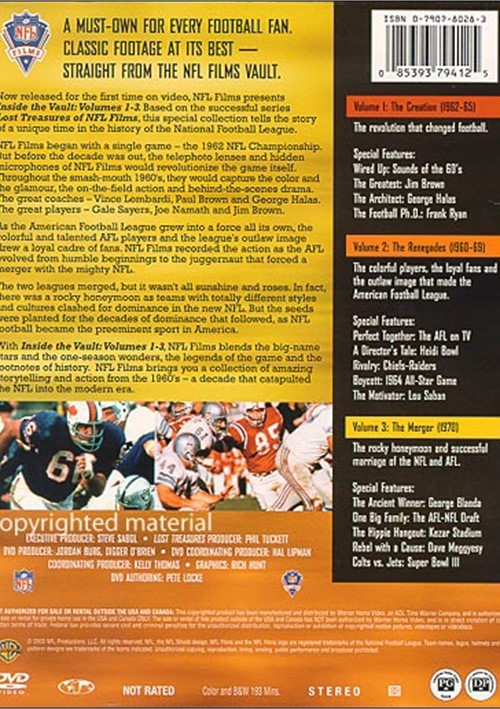 NFL Films Archive: Inside The Vault 1960-1970 (DVD 2003) | DVD Empire