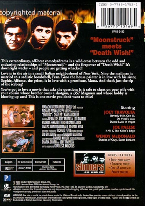 Sinners (DVD 1990) | DVD Empire