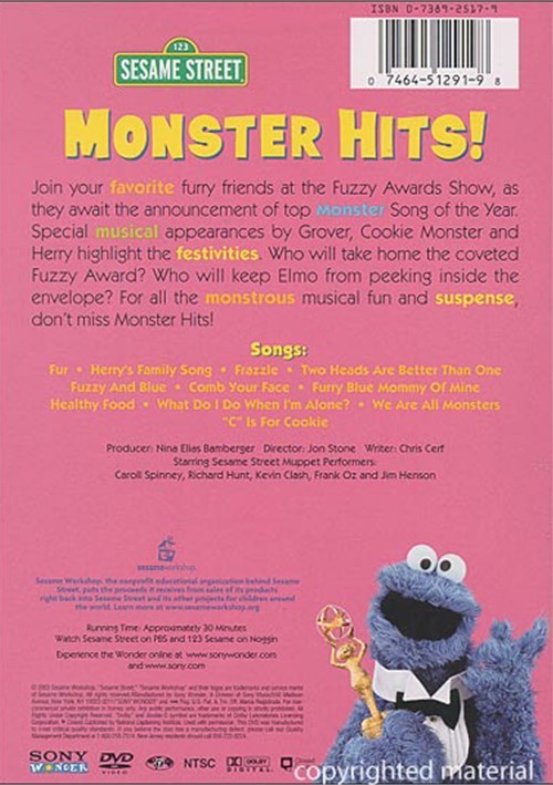 Sesame Street: Monster Hits! (DVD 2003) | DVD Empire