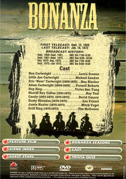 Bonanza Box Set (DVD 1973) | DVD Empire