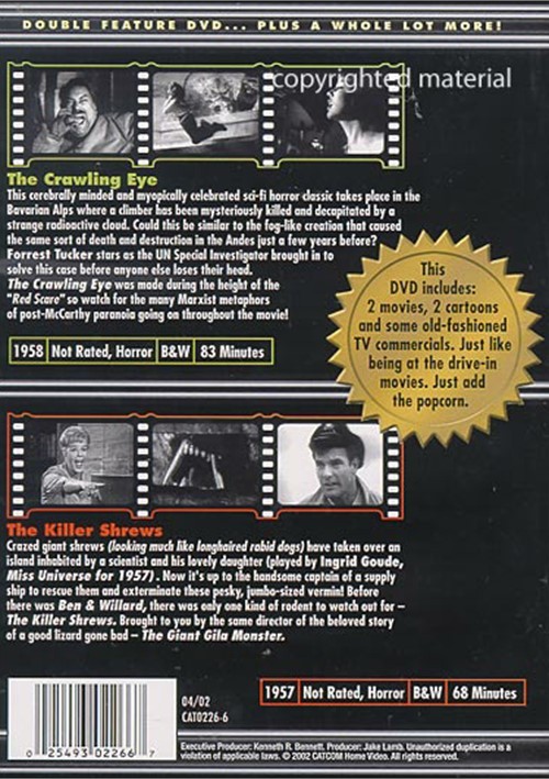 Crawling Eye, The / The Killer Shrews (Double Feature) (DVD 1957) | DVD ...