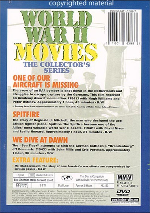 World War II Movies: One Of Our Aircraft Is Missing / Spitfire / We ...