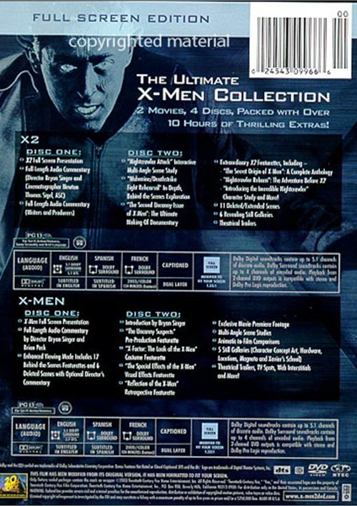 X-Men Collection, The: X-Men/ X2 (Fullscreen) (DVD) | DVD Empire