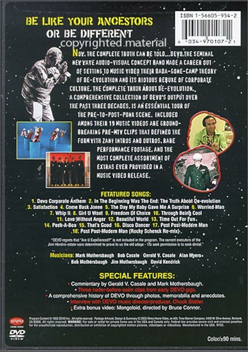 DEVO: The Complete Truth About De-Evolution (DVD 1993) | DVD Empire