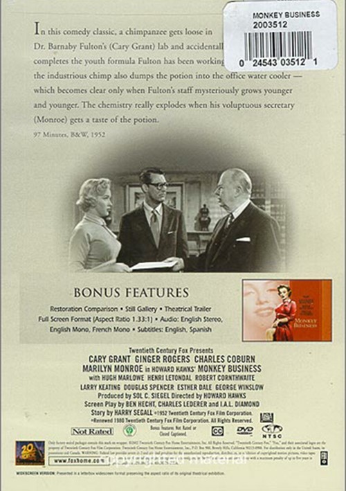 Monkey Business (DVD 1952) | DVD Empire