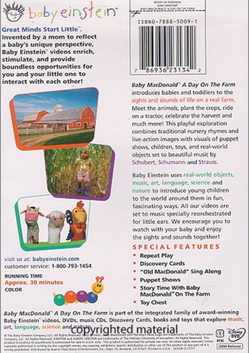 Baby Einstein: Baby MacDonald - A Day On The Farm (DVD 2004) | DVD Empire