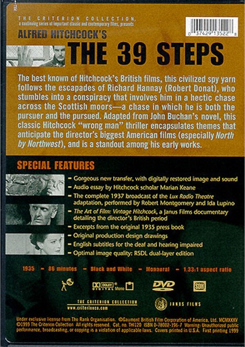 39 Steps, The: The Criterion Collection (DVD 1935) | DVD Empire