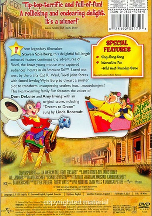 An American Tail: Fievel Goes West (DVD 1991) | DVD Empire