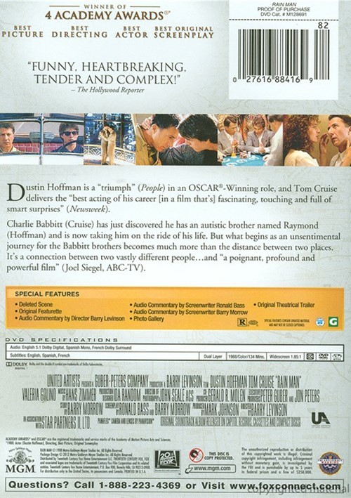 Rain Man: Special Edition (DVD 1988) | DVD Empire