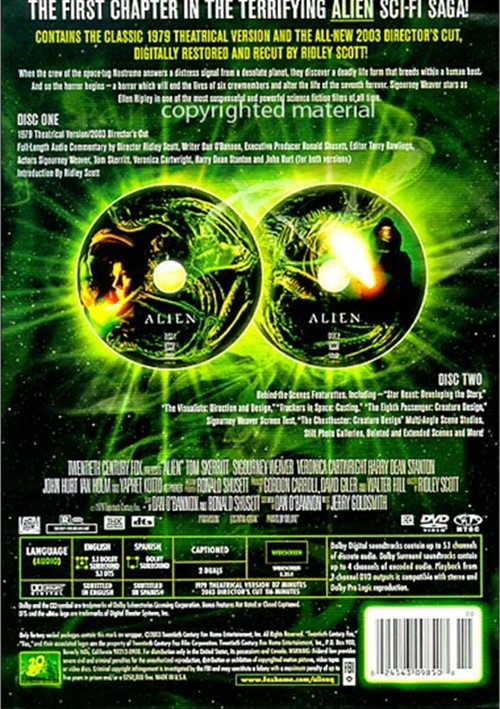 Alien: Collector's Edition (DVD 1979) | DVD Empire