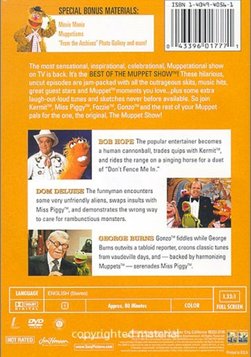 Best Of The Muppet Show: Bob Hope, Dom Deluise and George Burns (DVD ...