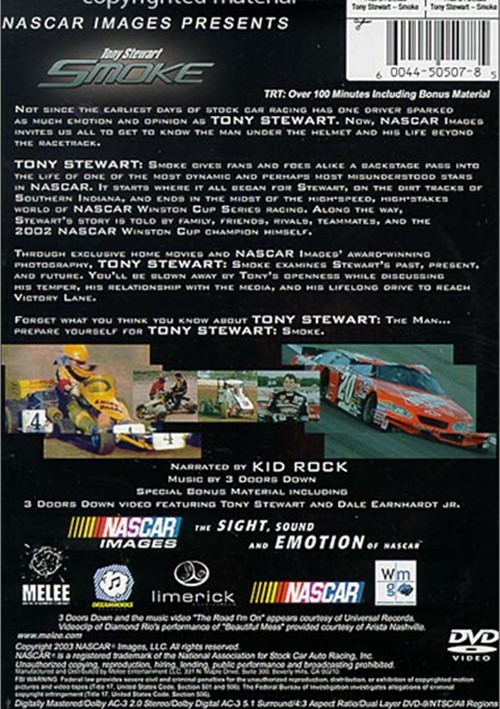 NASCAR: Tony Stewart-Smoke (DVD 2003) | DVD Empire