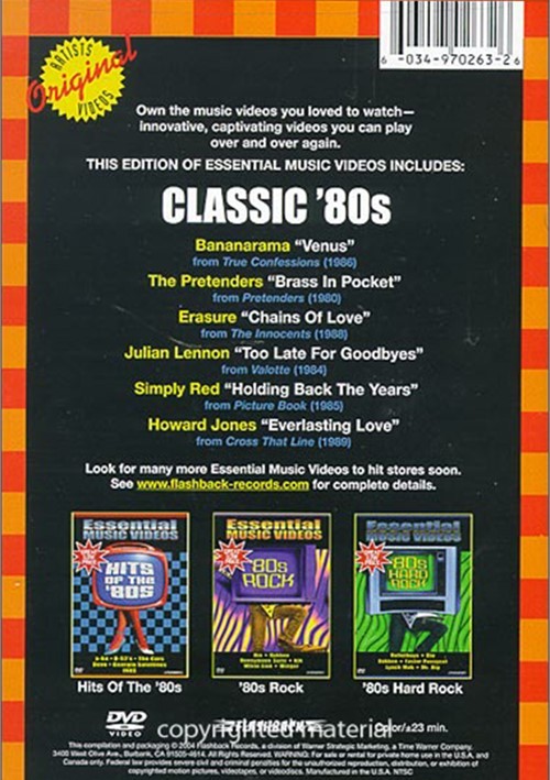 Essential Music Videos: Classic '80s (DVD 2004) | DVD Empire