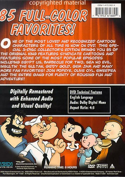 Popeye: 75th Anniversary Collector's Edition (DVD 2004) | DVD Empire