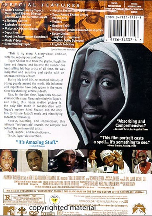 Tupac: Resurrection (Widescreen) (DVD 2003) | DVD Empire