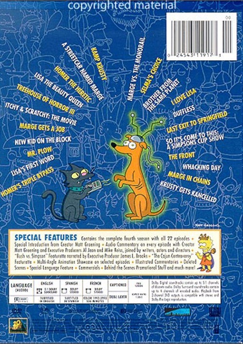 Simpsons, The: The Complete Fourth Season (DVD 1992) | DVD Empire