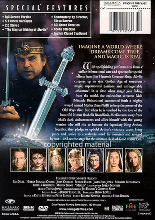 Merlin: Special Edition (DVD 1998) | DVD Empire